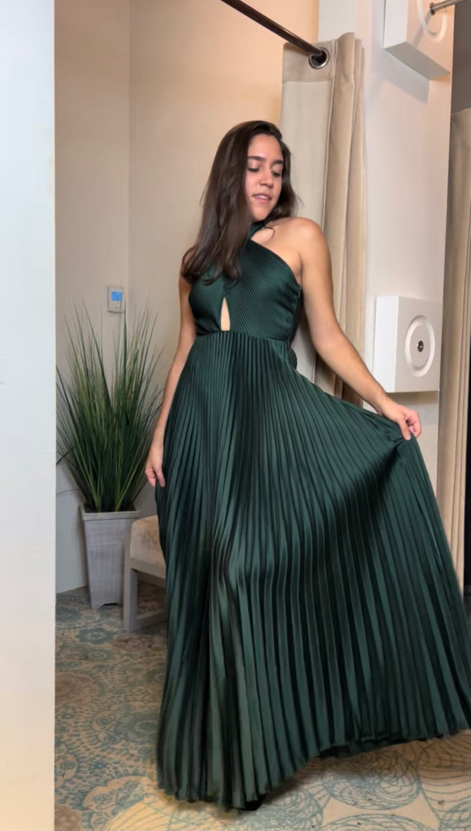 L Pleated cross over maxi dress – It Girl PR