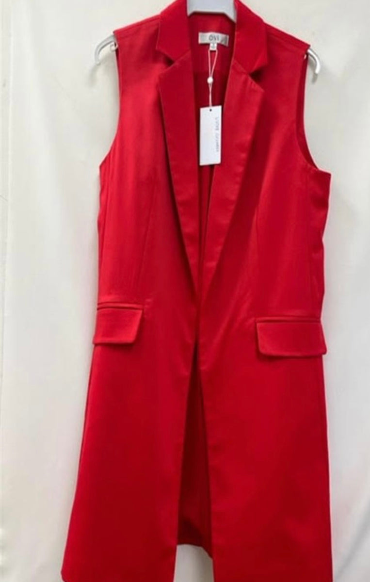 O Long vest red – It Girl PR